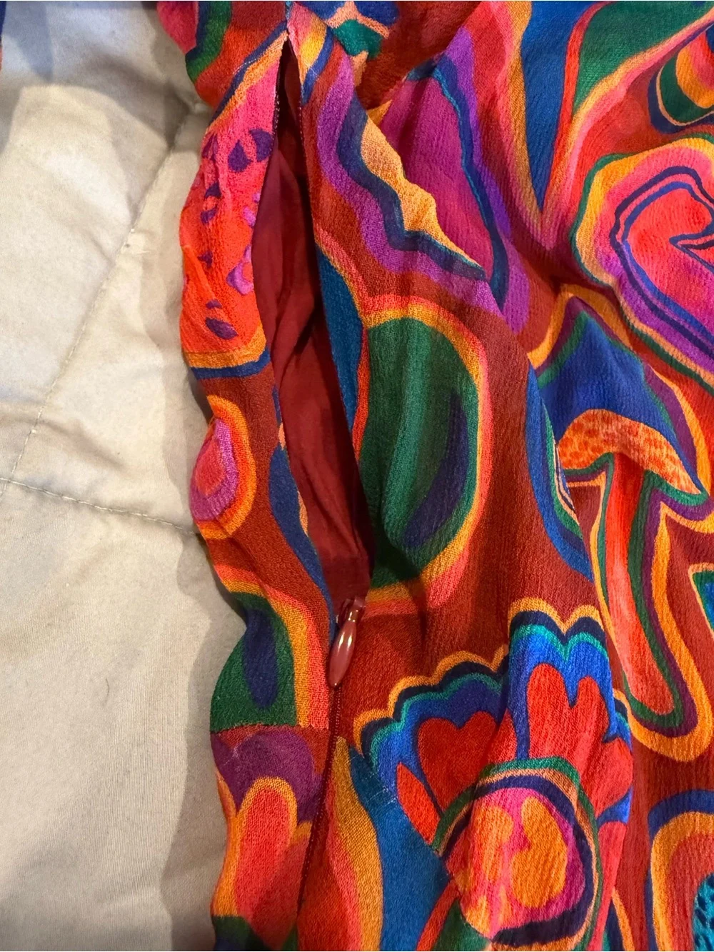 FARM Rio | Dresses | Farm Rio Psychedelic Midi Dress M Colorful Boho ...